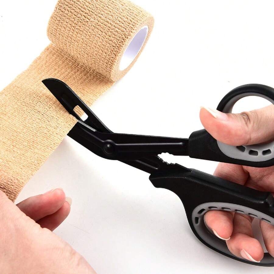 1pc Dual-Colored Handled Stainless Steel Multi-Purpose Scissor For ...