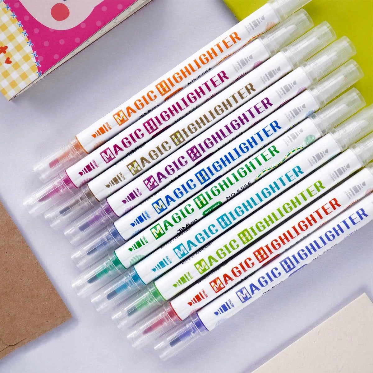 10 Color In Pack Highlighters Changing Color Markers Pen,Highlighter ...