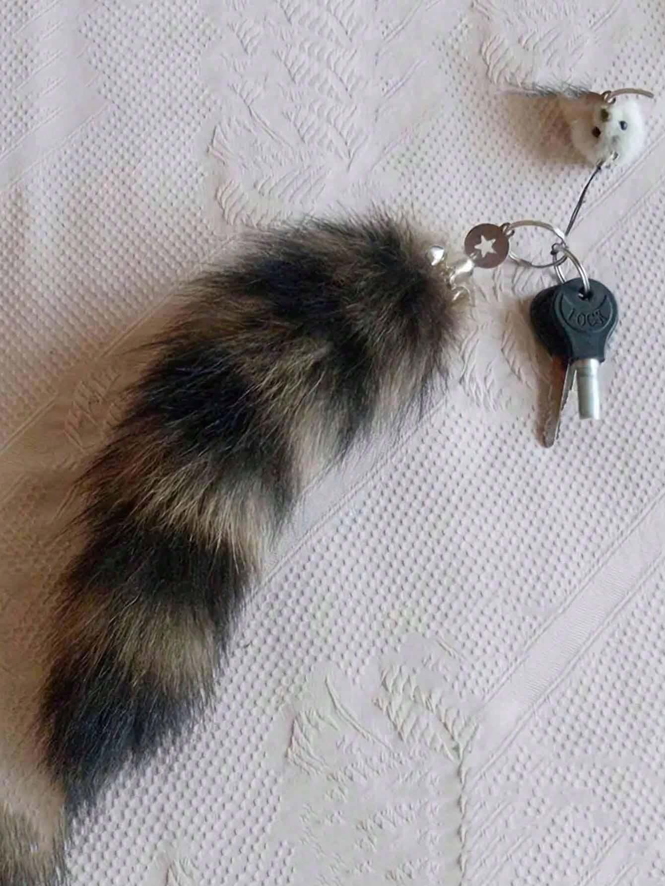 1Pc Key Ring ,Tails Chain Keychain Keyring Gift,Cute Simulation Fox ...
