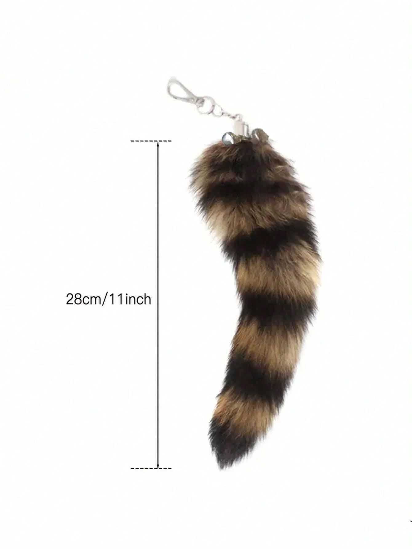 1Pc Key Ring Tails Chain Keychain Keyring Gift Cute Simulation Fox Tail ...
