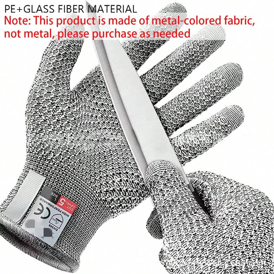 2pcs Level 5 Cut Resistant Gloves, Anti-Stab, Anti-Cut (Made Of PE ...
