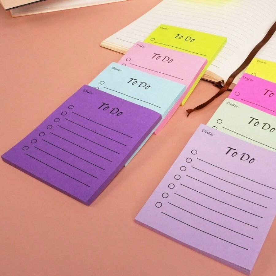 To Do List Sticky Notes Assorted Colors Lined Self Stick Note Pads ...