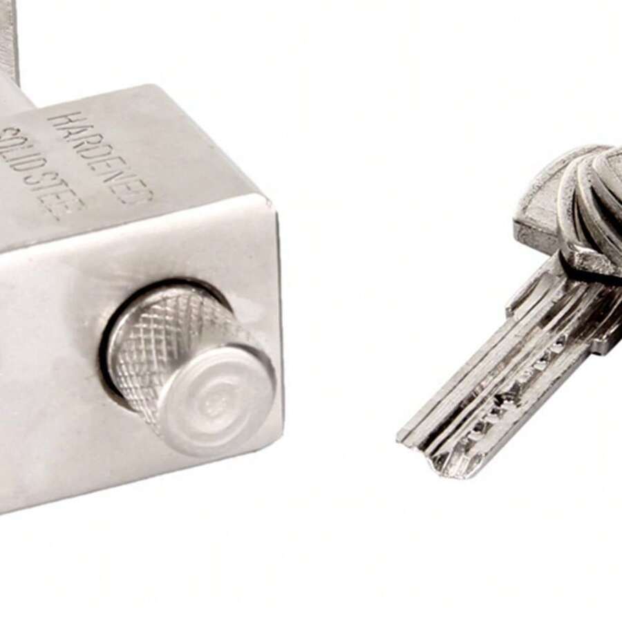 94mm Heavy Duty Padlock & 5 Keys Armoured Steel Shutter Warehouse ...