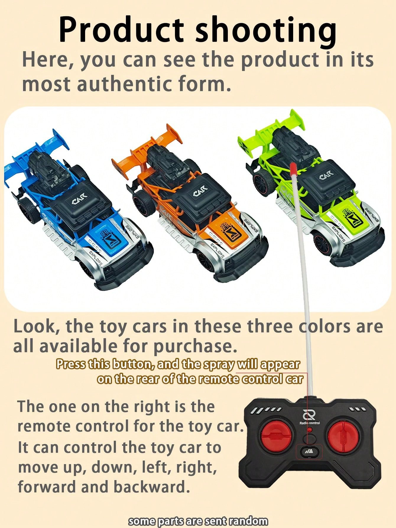 Remote Control Car With Drifting, Spraying, Lights, Music, Inertia And ...