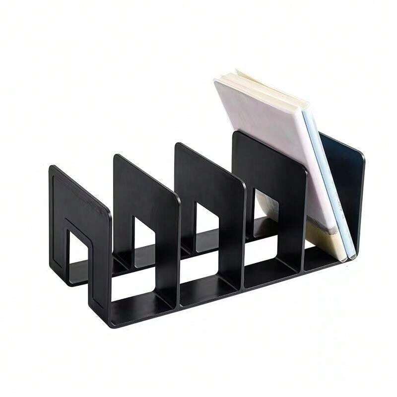 4-Layer Desk Shelf For Students, Standing Bookcase With Dividers For ...