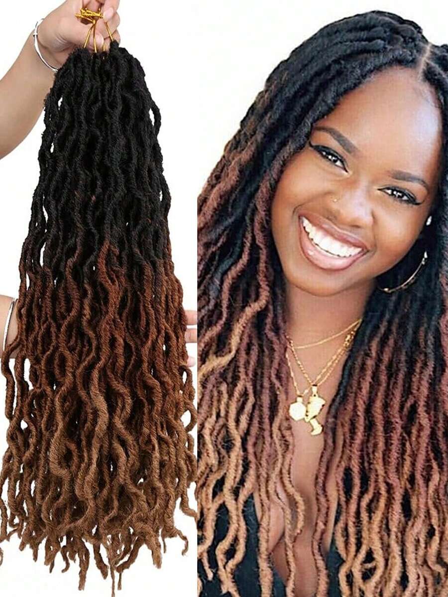 Ombre Faux Locs Crochet Hair For Women Soft Locs Crochet Hair Pre ...