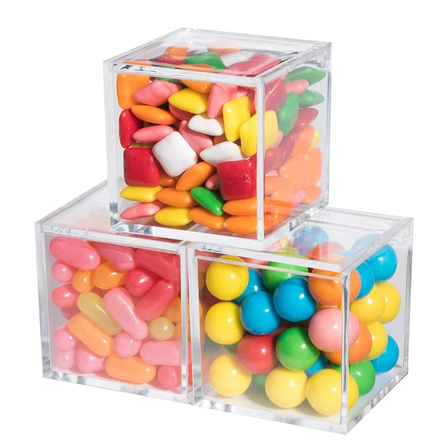 Clear Acrylic Boxes 12 Pack 2.36''X2.36''X2.76'' | SHEIN USA
