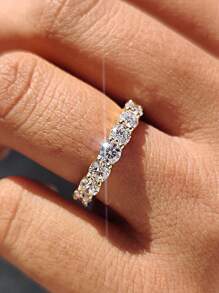 1Pc Moissanite Engagement Ring Wedding Band S925 Sterling Silver ...