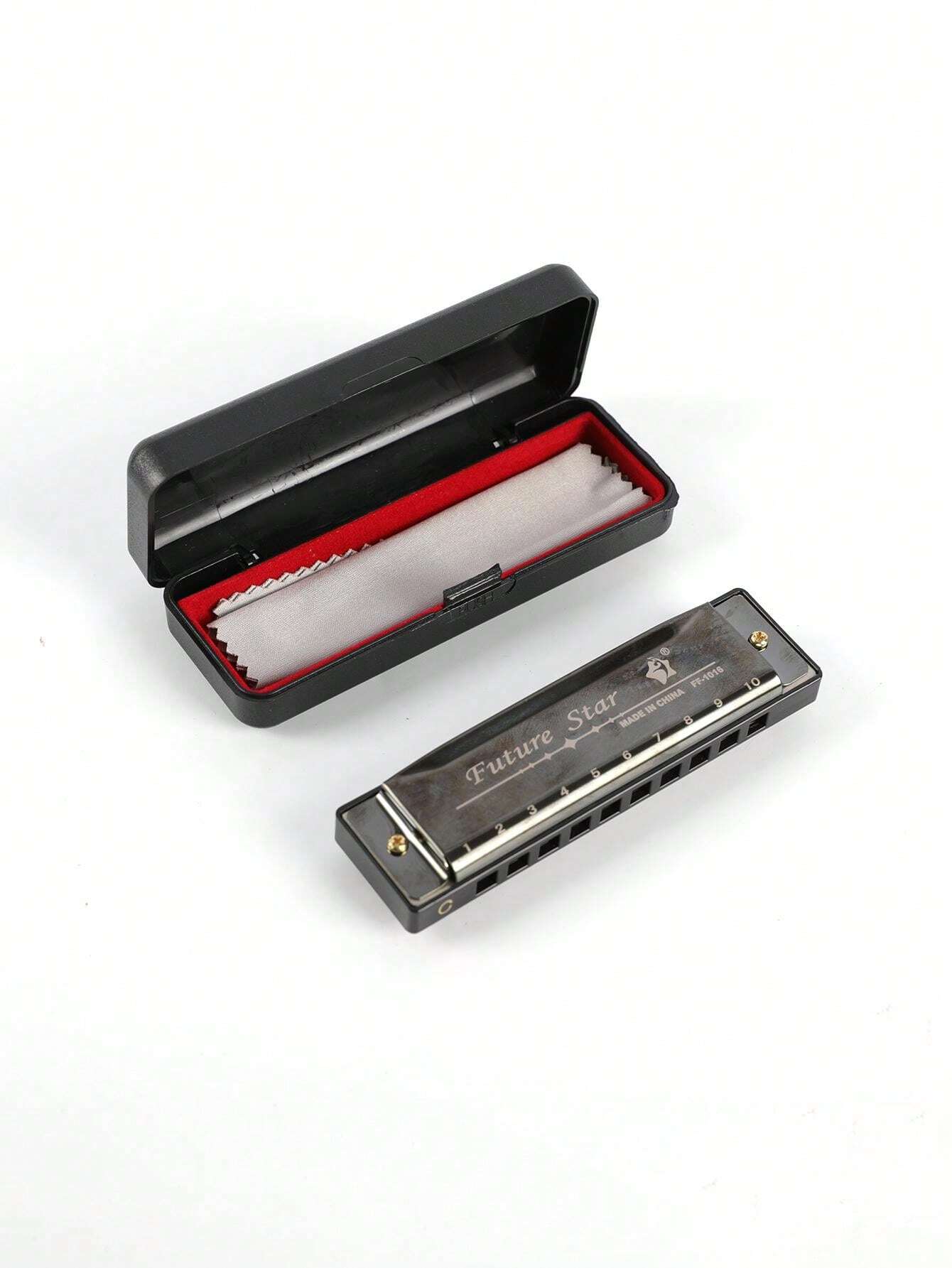 10-Hole C Key Diatonic Harmonica, Black Color, Beginner Friendly | SHEIN UK