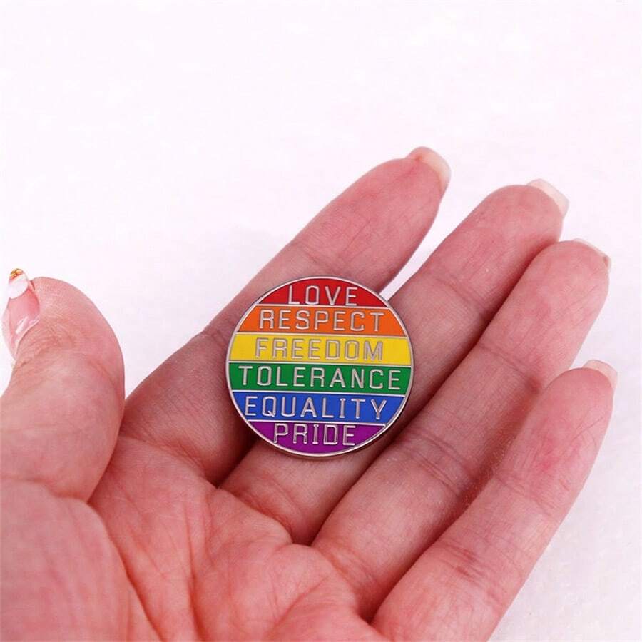 Love Respect Freedom Tolerance Equality Fun English Word Badge, Love ...