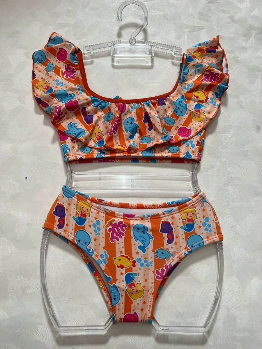 Biquini Infantil Estampa Fundo Do Mar | SHEIN Brasil