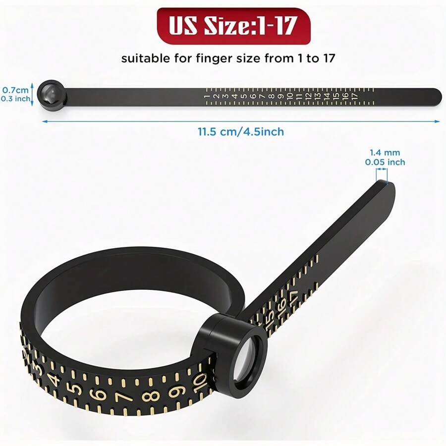 1 PC Ring Sizer, Ring Sizer Measuring Tool, Finger Size Gauge, Reusable ...