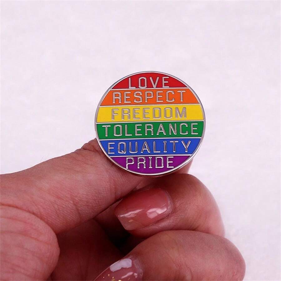 Love Respect Freedom Tolerance Equality Fun English Word Badge, Love ...