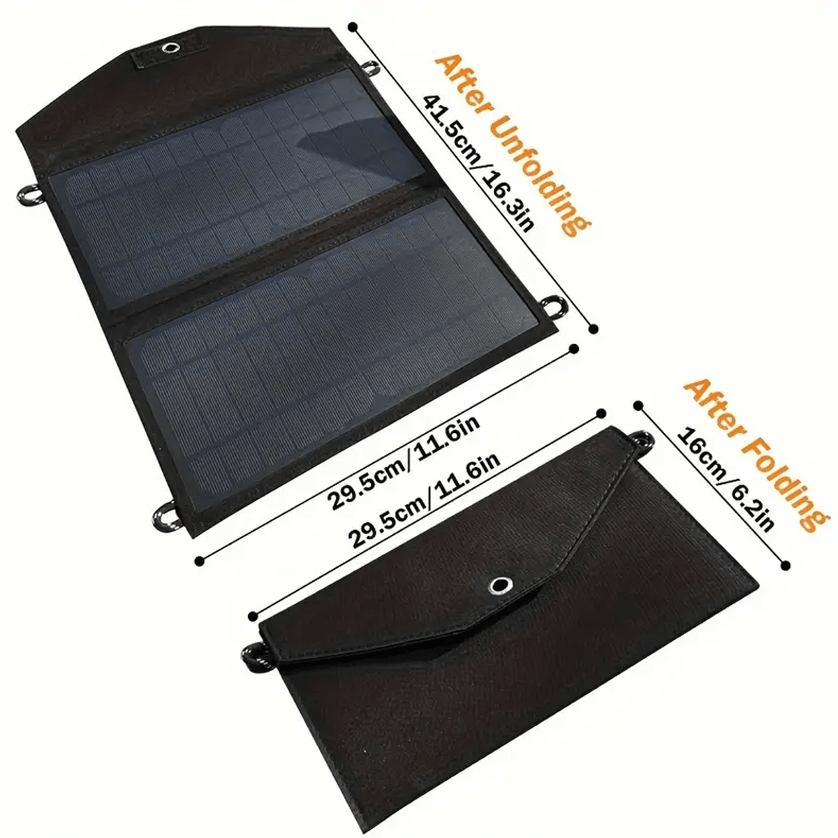 1pc Portable Foldable Solar Panel With Dual USB Ports, 25W High ...