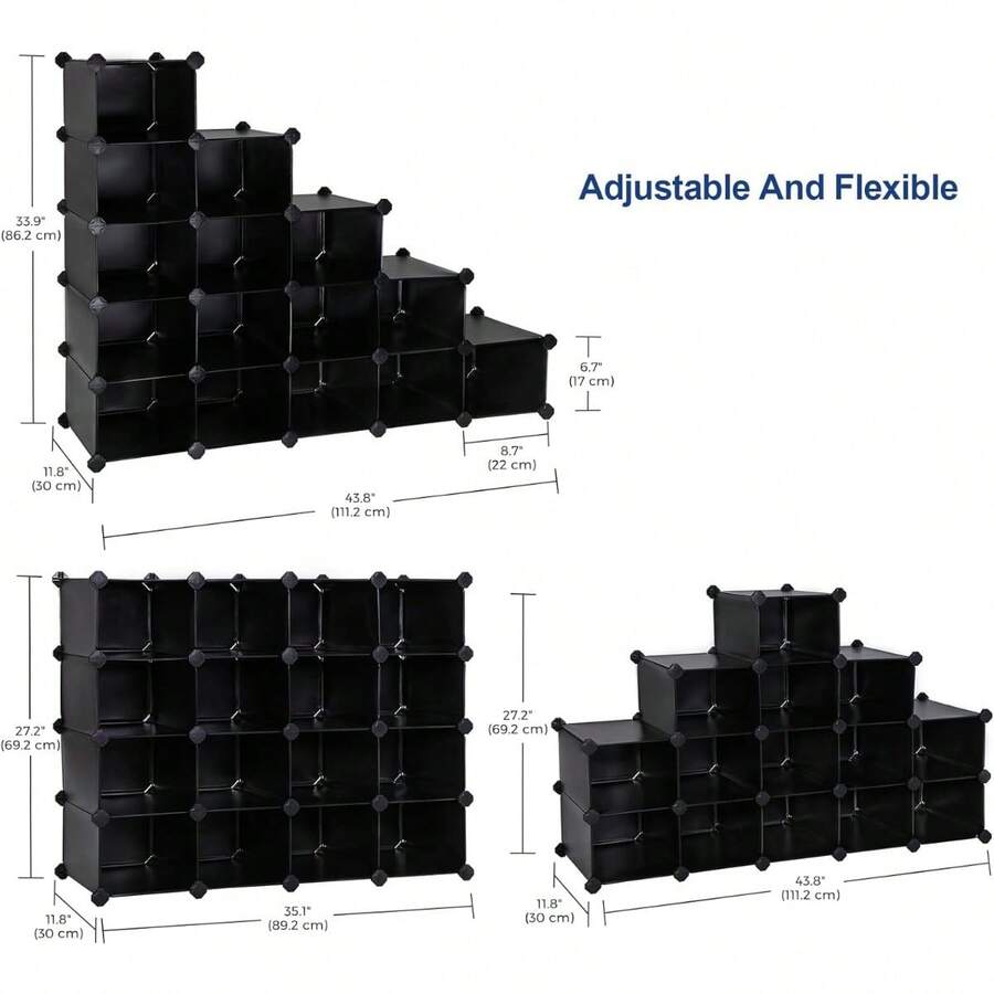 Multi-Functional Storage Space-Saving 15-Slot Plastic Storage Organizer ...