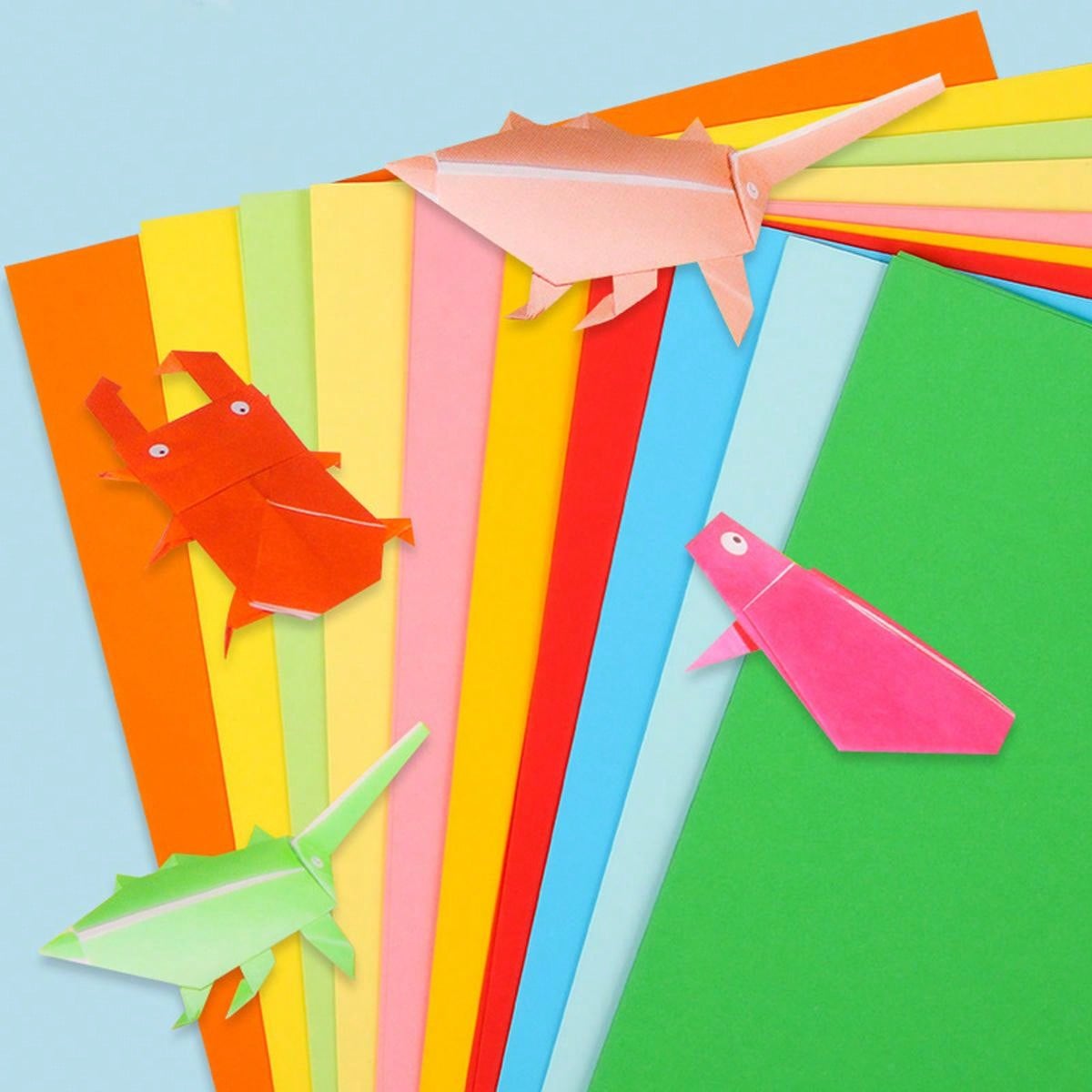 50 Sheets Of A4 Plain Colour Paper DIY Handmade Origami Paper | SHEIN UK