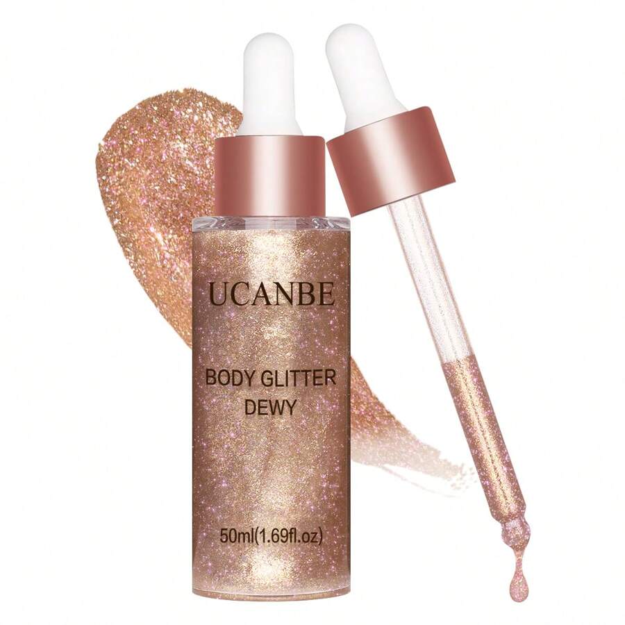 UCANBE Hydrating Body Shimmer Face Glitter Highlighter Makeup Liquid ...