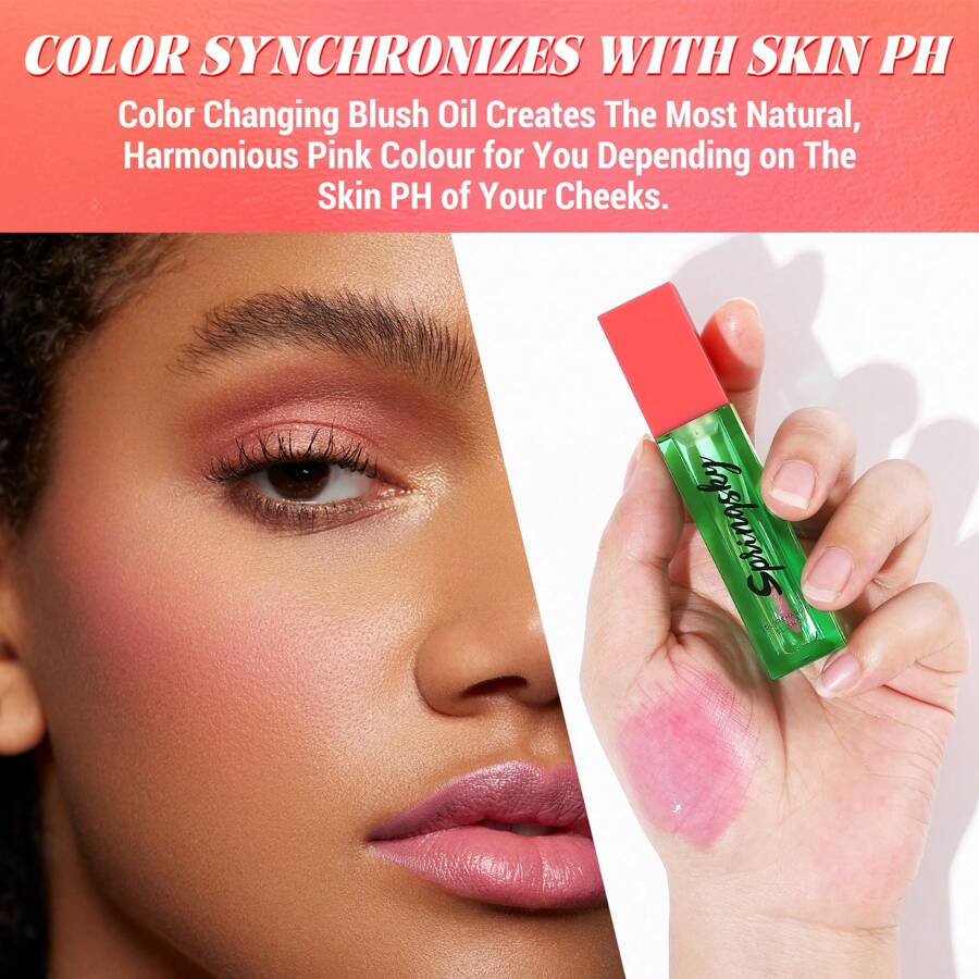 Color Changing Blush Oil, Liquid Blush Oil For Cheeks, Long-Lasting ...