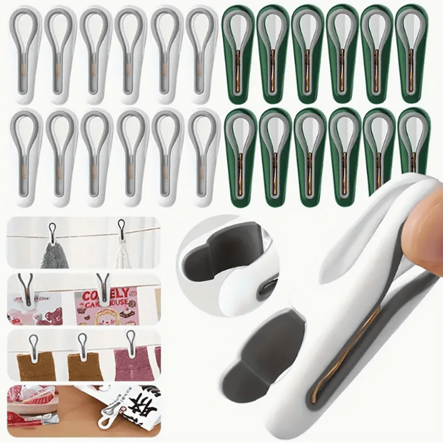 12 Pieces/Pack Gray White And Dark Green Plastic Hangers, Heavy-Duty ...