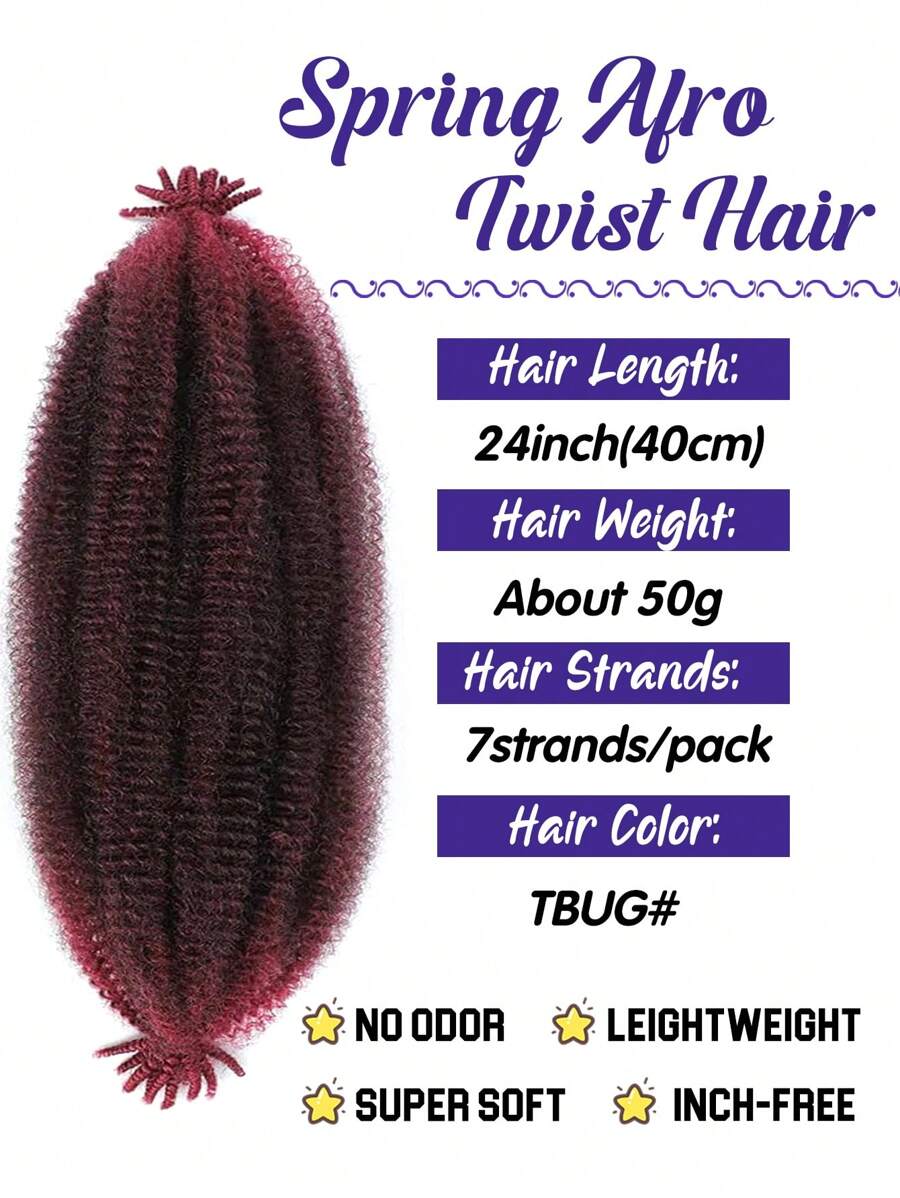 Marley Twist Braiding Hair 24 Inch Pre-Separated Springy Afro Twist ...