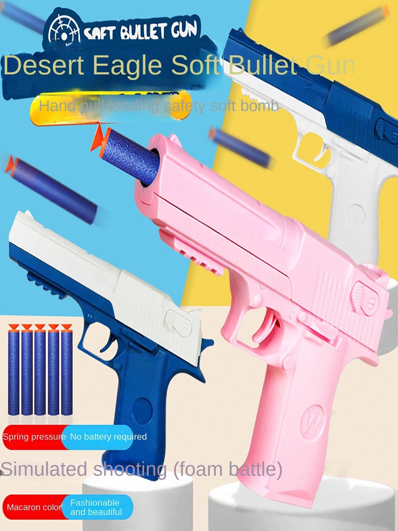 Desert Eagle Soft Bullet Gun, Toy Gun Ammunition Imitation Gun Youth ...