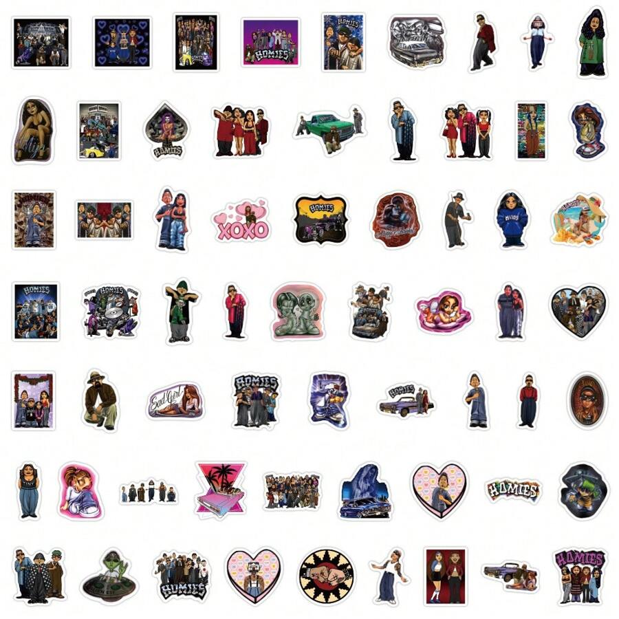 60pcs Cute Homies Cartoon Graffiti Decoration Stickers For Teens ...