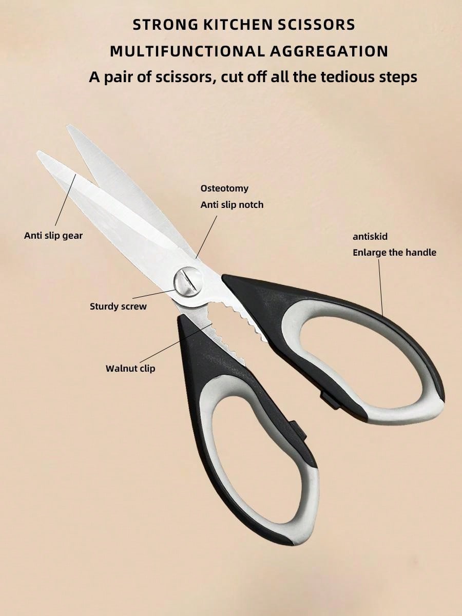 1pc Kitchen Scissors For Food, Multi-Functional Meat Scissors With ...