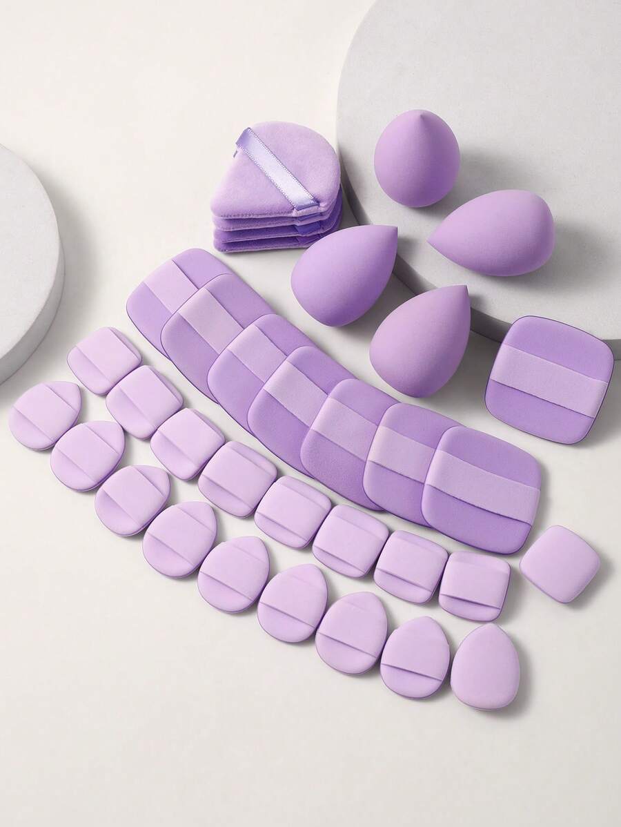 34pcs Professional Makeup Tool Set Includes Makeup Sponges For Face ...