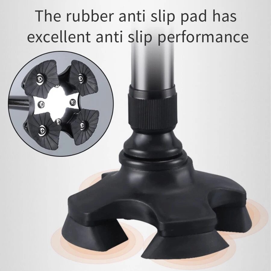 Elegant Printing Patterned Four-Legged Cane With Multiple Functions ...