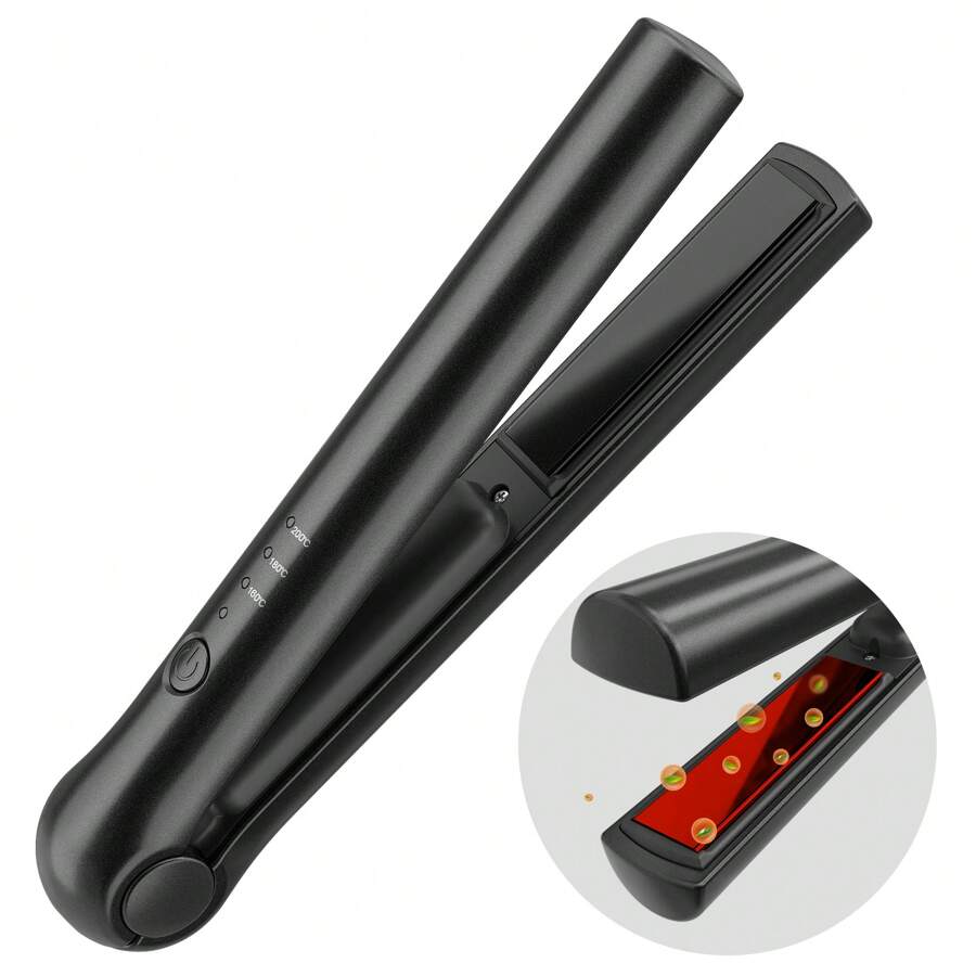 Cordless Hair Straightener Irons, USB Rechrageable Portable Cordless ...