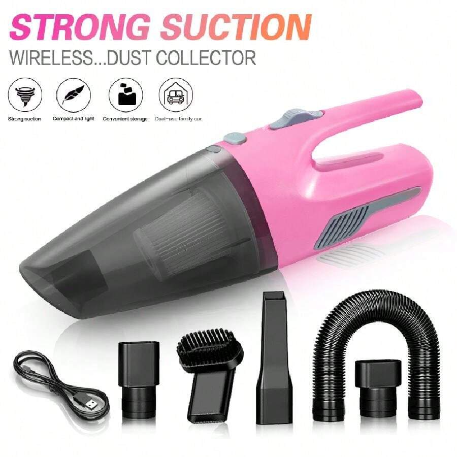 CascadeVac Au Wireless Pink Handheld Vacuum Cleaner With Strong Suction ...