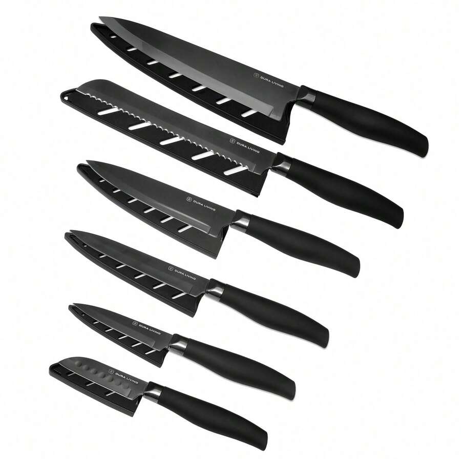 Dura Living Titan 12-Piece Knife Set - Nonstick Titanium Plated ...