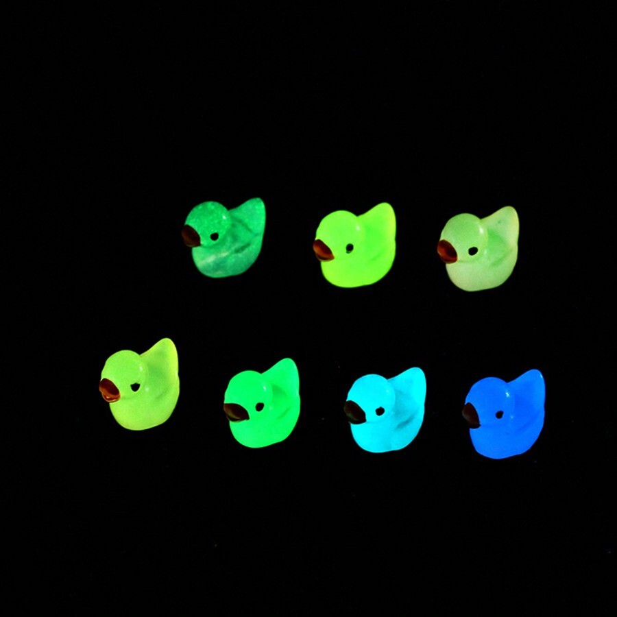50Pcs Luminous Tiny Ducks Mini Resin Ducks Glow In The Dark Duck ...