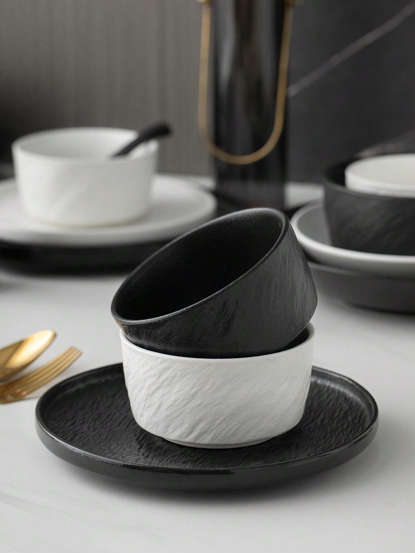 Keramiek Schaal En Bord Sets Voor Steak , Rijst , Noedel , Servies Met ...