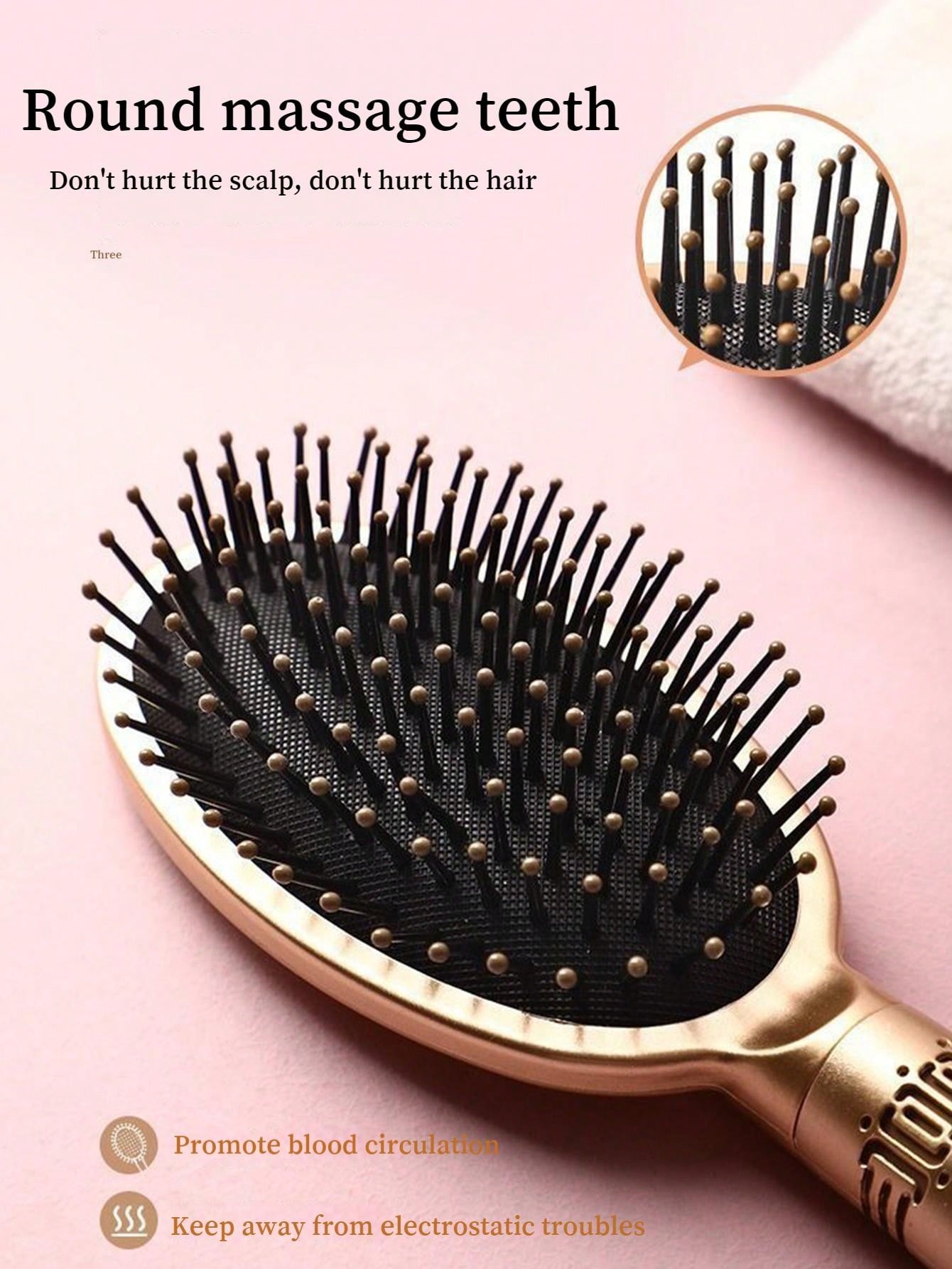 3 Colors Available Women's Airbag Comb Massage Scalp Anti-Static Long ...