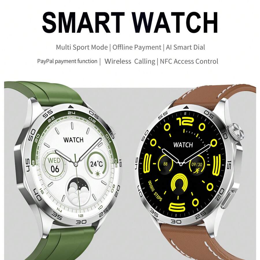 GUHUAVMI 2024 New Men's Fashion Smartwatch GT4 MAX 1.43 Inches 466 * ...