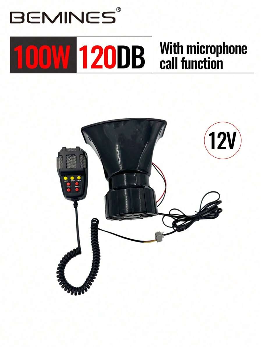 1 Stück Bemines Lstz-fahrzeugalarmsystem Mit Mikrofon, Schwarze ...