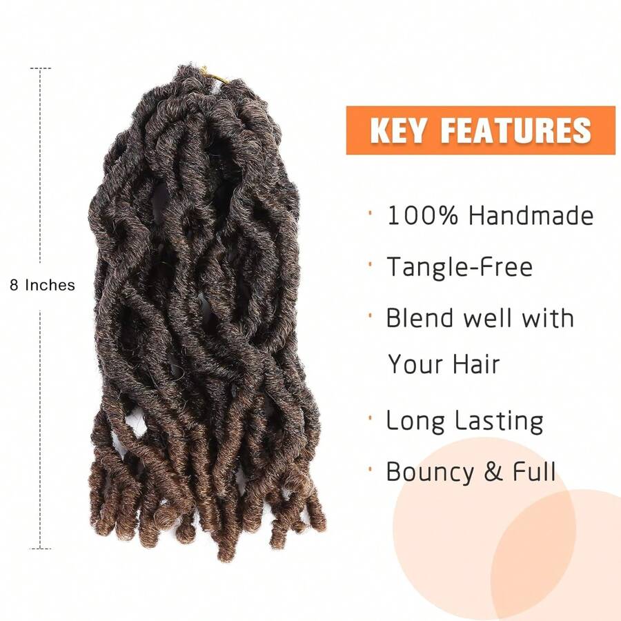Short Faux Locs Crochet Hair For Faux Locs Crochet Hair 8 Inches Soft ...