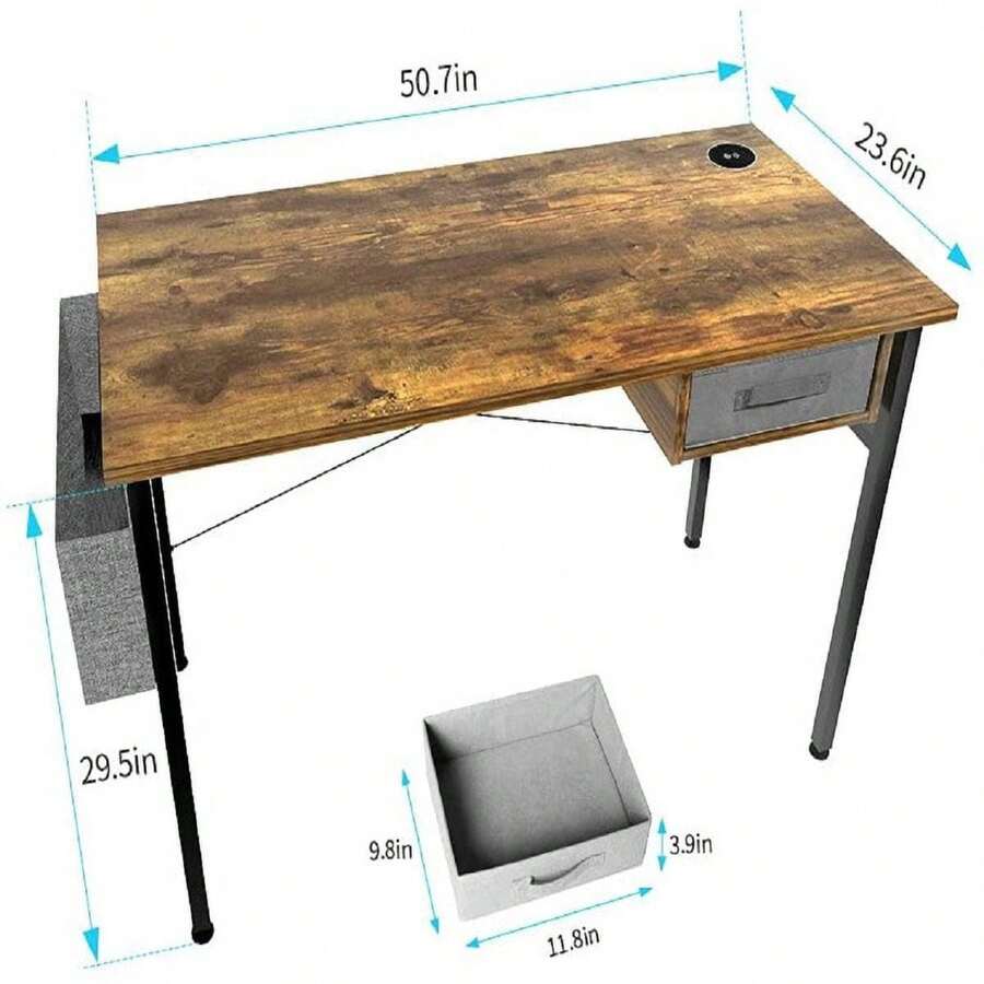 Computer Desk 47" Home Office Gaming Desk PC With Drawer Fast Wireless ...