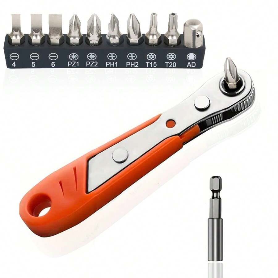12-Piece Mini Ratchet Driver Set, Mini Ratchet 90 Degree Offset ...