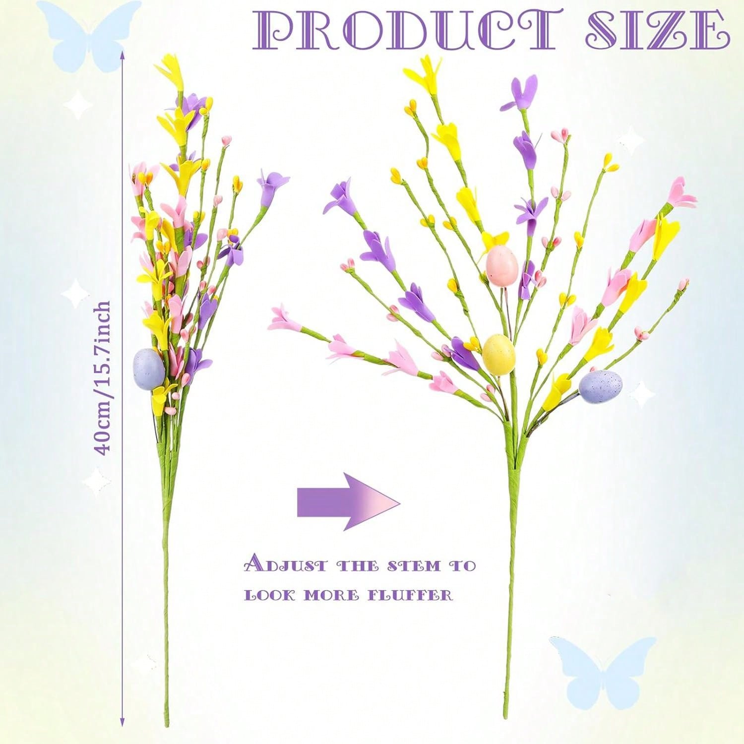 Artificial Easter Spray Vine With Pastel Easter Eggs And Berries ... Artificial Easter Spray Vine With Pastel Easter Eggs And Berries ...