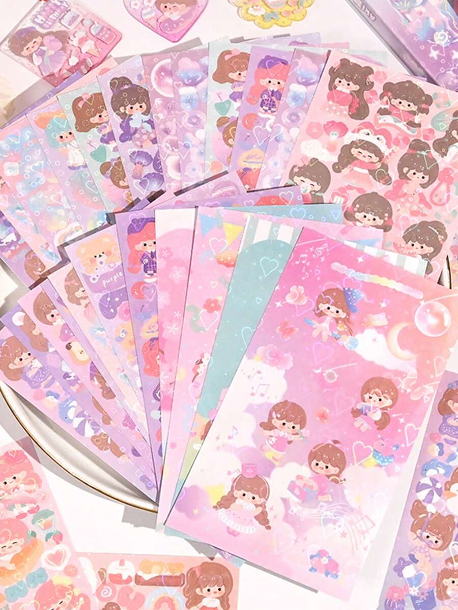 Random Style Aki- Guker Scene Collage Sticker Box, Pre-Cut Stickers For ...