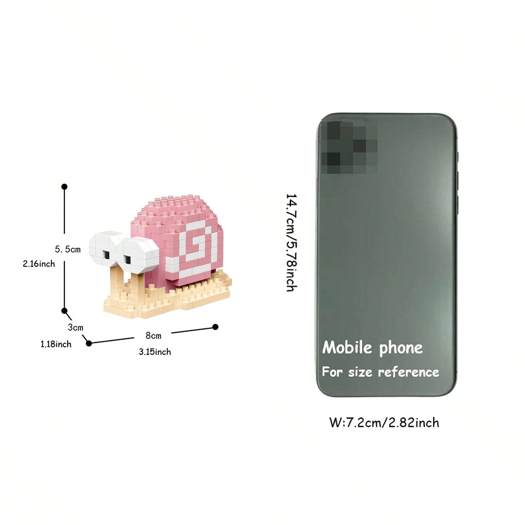 1 Set Of 220pcs Cute Snail Building Blocks, DIY Animal Series Building ...