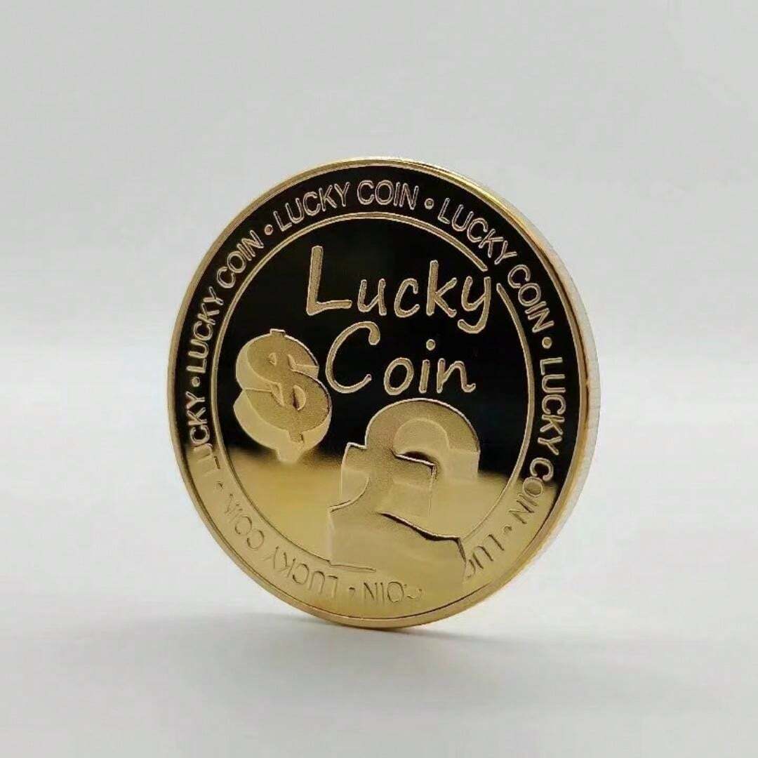 Lucky Coin Four Leaf Clover Commemorative Coin Collectible Challenge Coin, Money Envelops ...