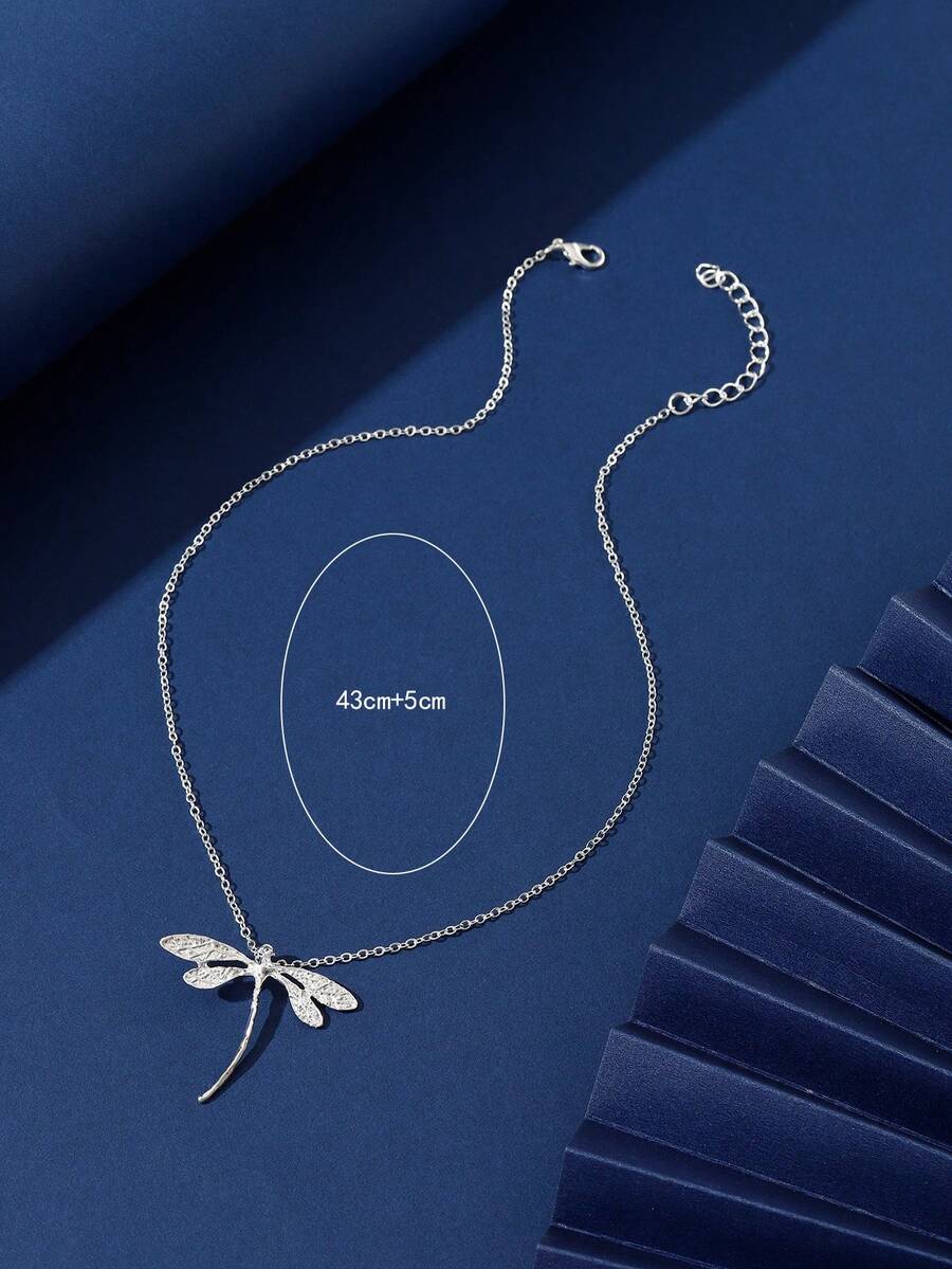 1 Collar De Libélula Con Colgante De Dije De Libélula, Joyería Delicada ...