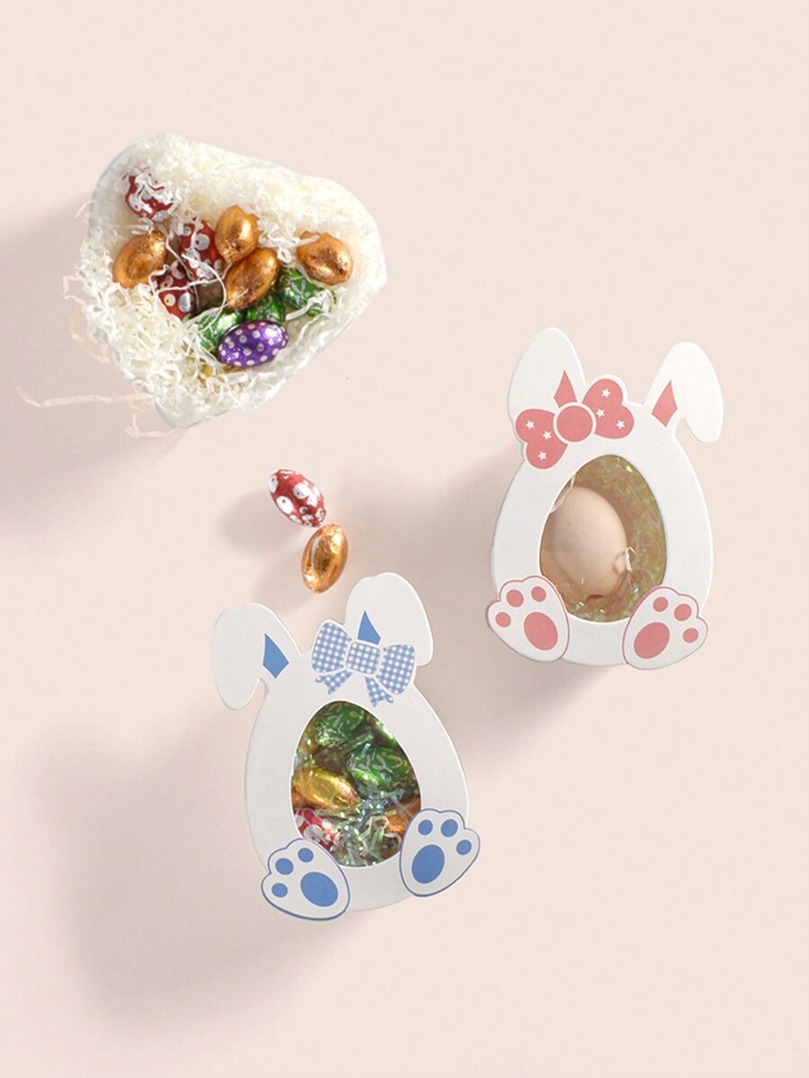 5/10PCS Easter Bunny Ears Candy Boxes, Cute Rabbit Shape Easter Egg ...