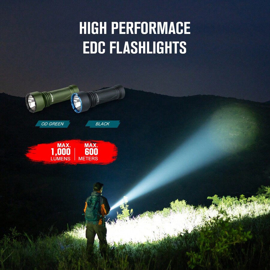OLIGHT Javelot Mini 1000 Lumens EDC Tactical Flashlights, 1968ft Long ...