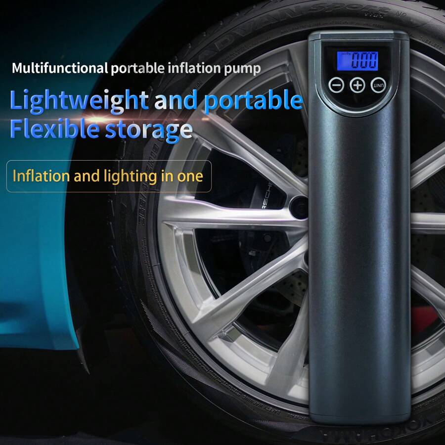 Car Wireless Inflatable Pump Emergency Inflation Lighting Charging ...