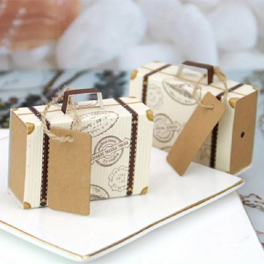 10pcs Gift Boxes, Candy Boxes, Suitcases Shape Design For Birthday ...