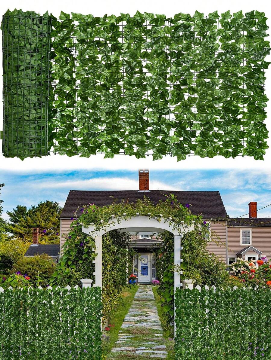 118x20 In Artificial Ivy Privacy Fence Wall Screen, Artificial Hedges ...
